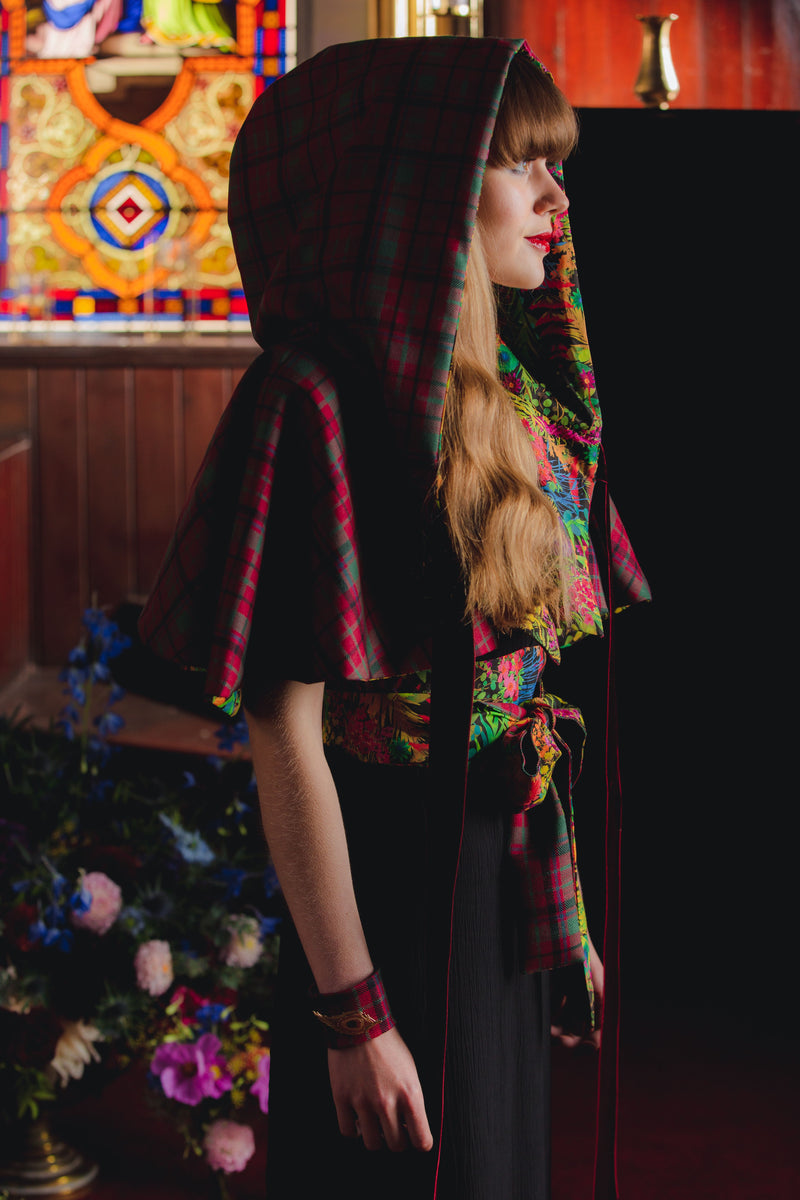 Pure Wool Cape - YOUR OWN TARTAN- Hooded Cape made in Scottish Tartan ...